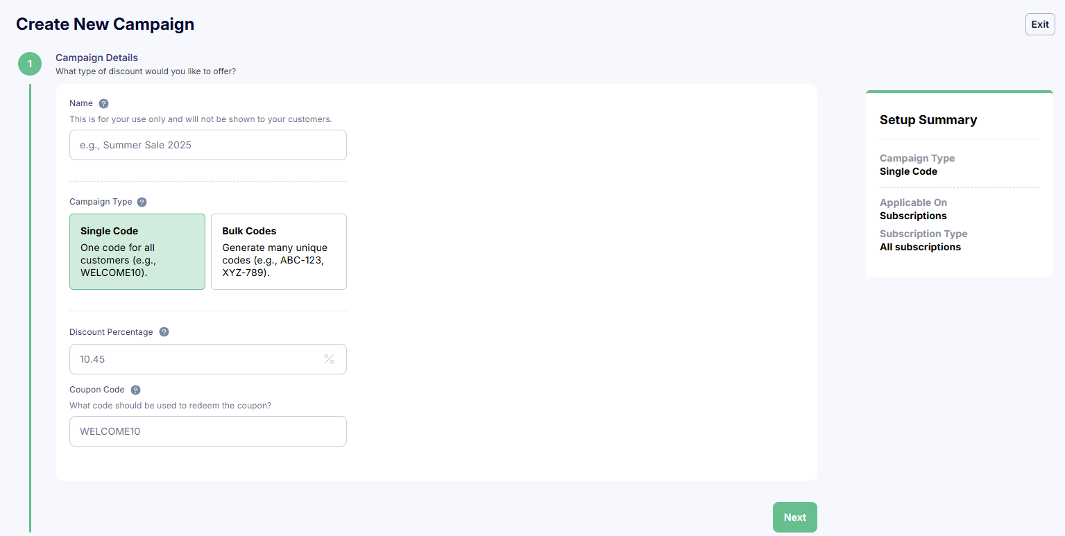 How to Create a Coupon Campaign – Help Center